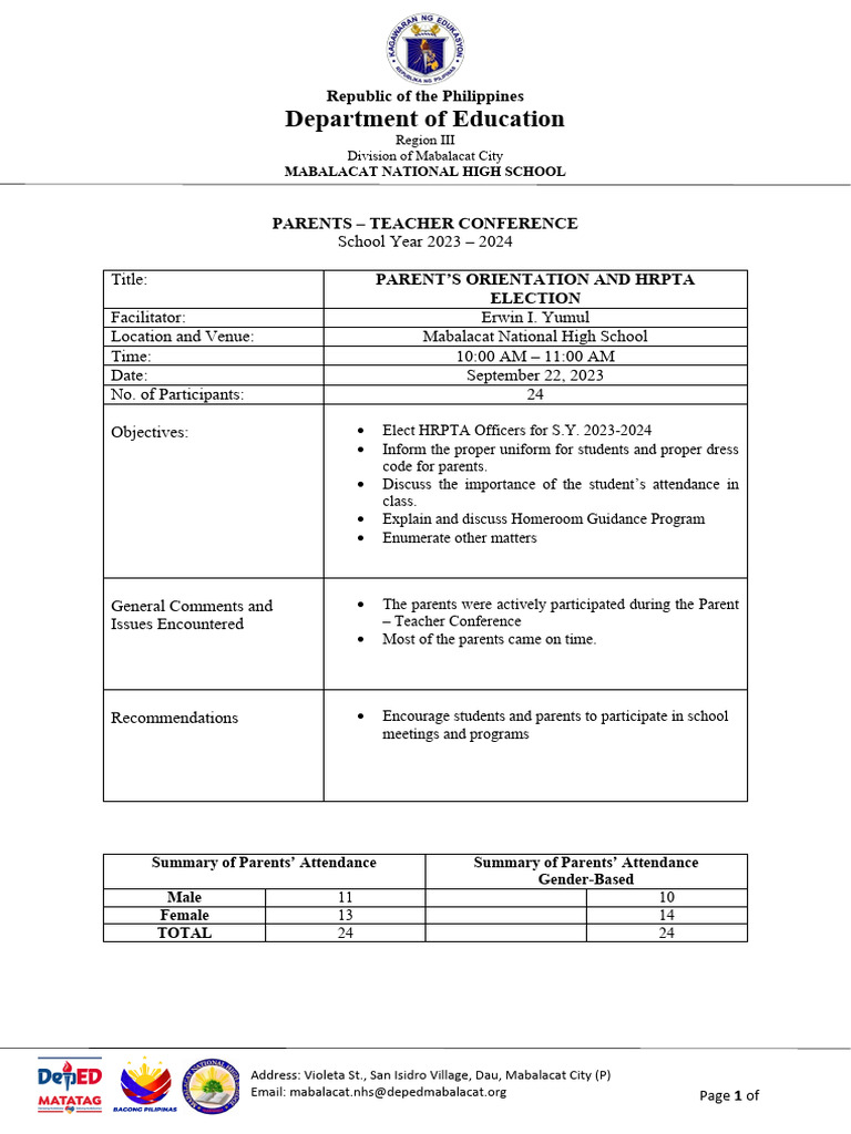 7 MALIKHAIN 1st Quarter PTC Accomplishment Report | PDF | Wellness