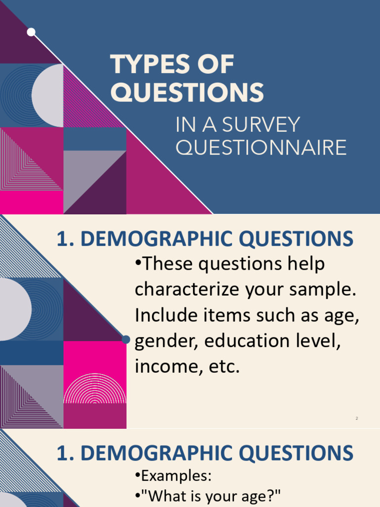 Survey Questionnaire Question Types | PDF | Likert Scale | Survey ...