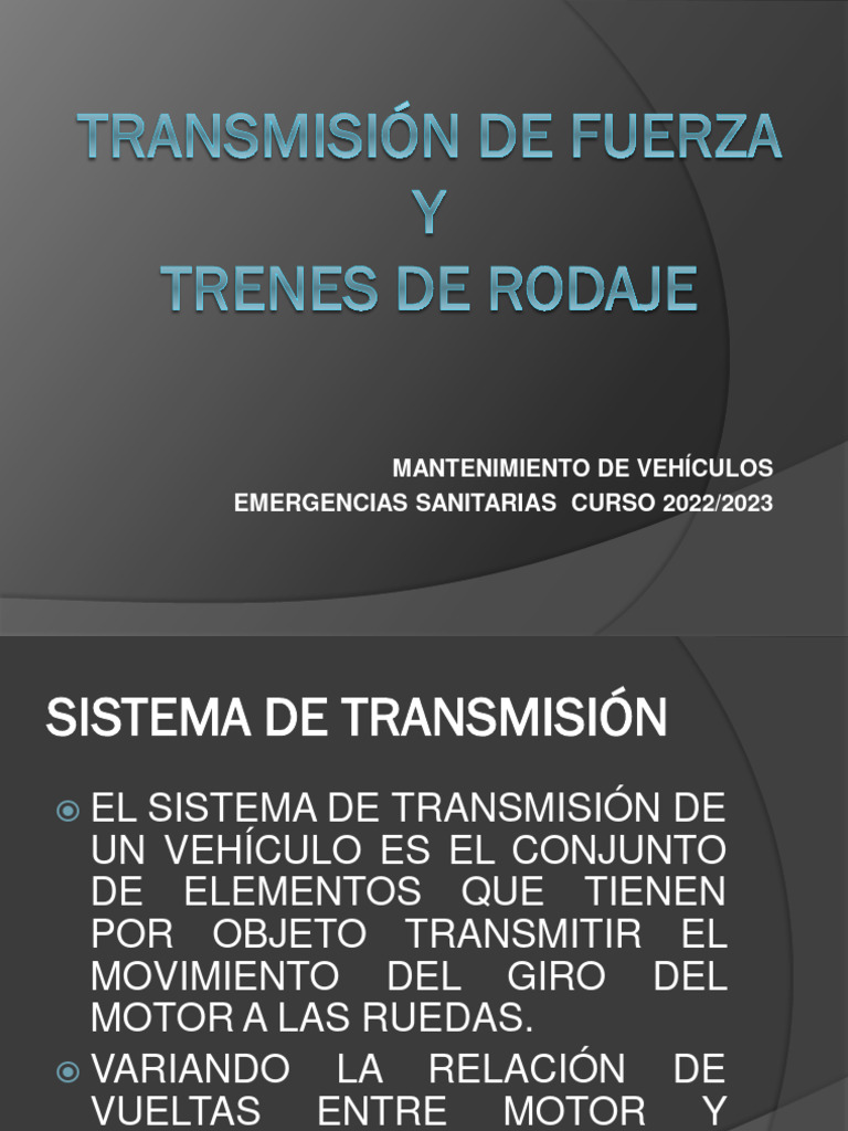 Sistema de Transmisión Vehicular | PDF | Embrague | Transmisión manual