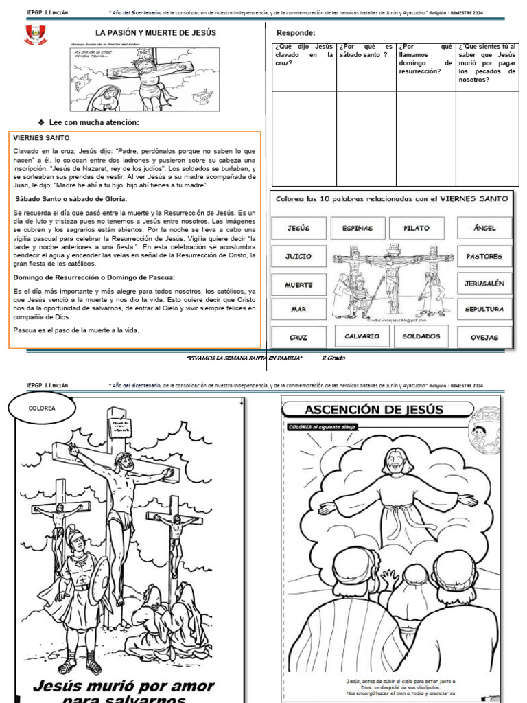 FICHA_ | PDF | Pascua de Resurrección | Jesús