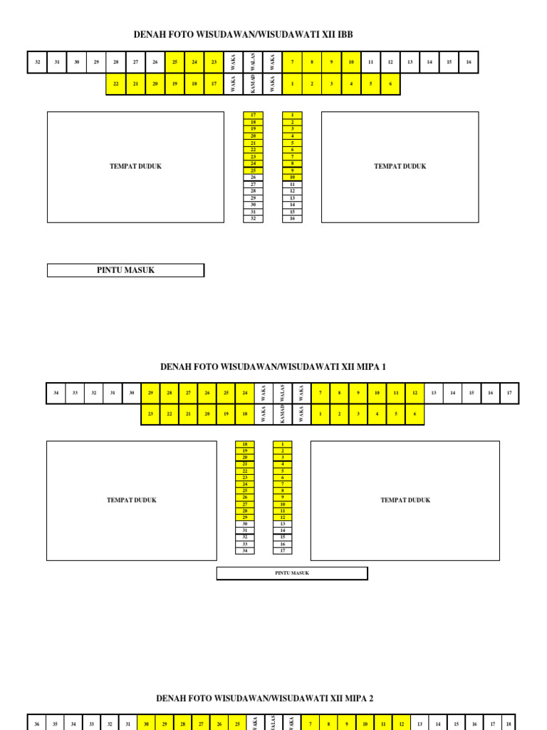 Denah Foto Wisuda | PDF