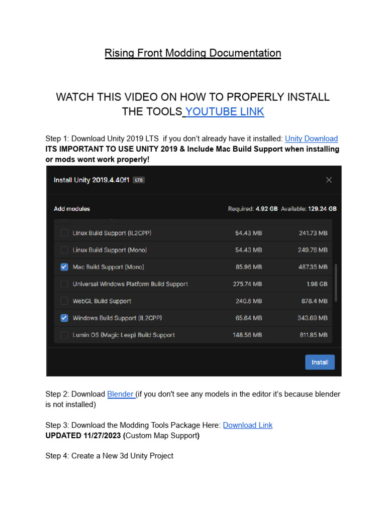 Rising Front Modding Guide 2023 | PDF