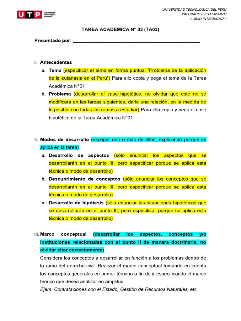 Esquema Tarea Académica N°03 Gestión Pública | PDF | Administración Pública