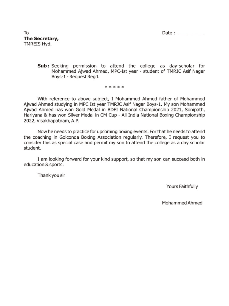 TMREIS Permission Letter | PDF
