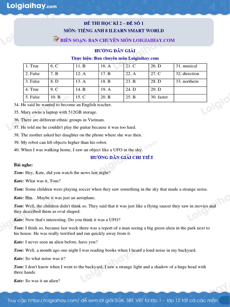 de-thi-hoc-ki-2-tieng-anh-8-ilearn-smart-world-de-so-1-1712731453 | PDF