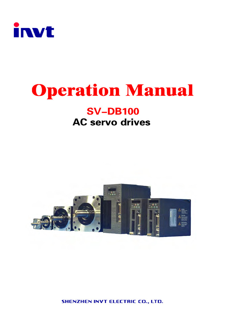 INVT Servo Drive Installation Guide | PDF | Power Supply | Electric Motor