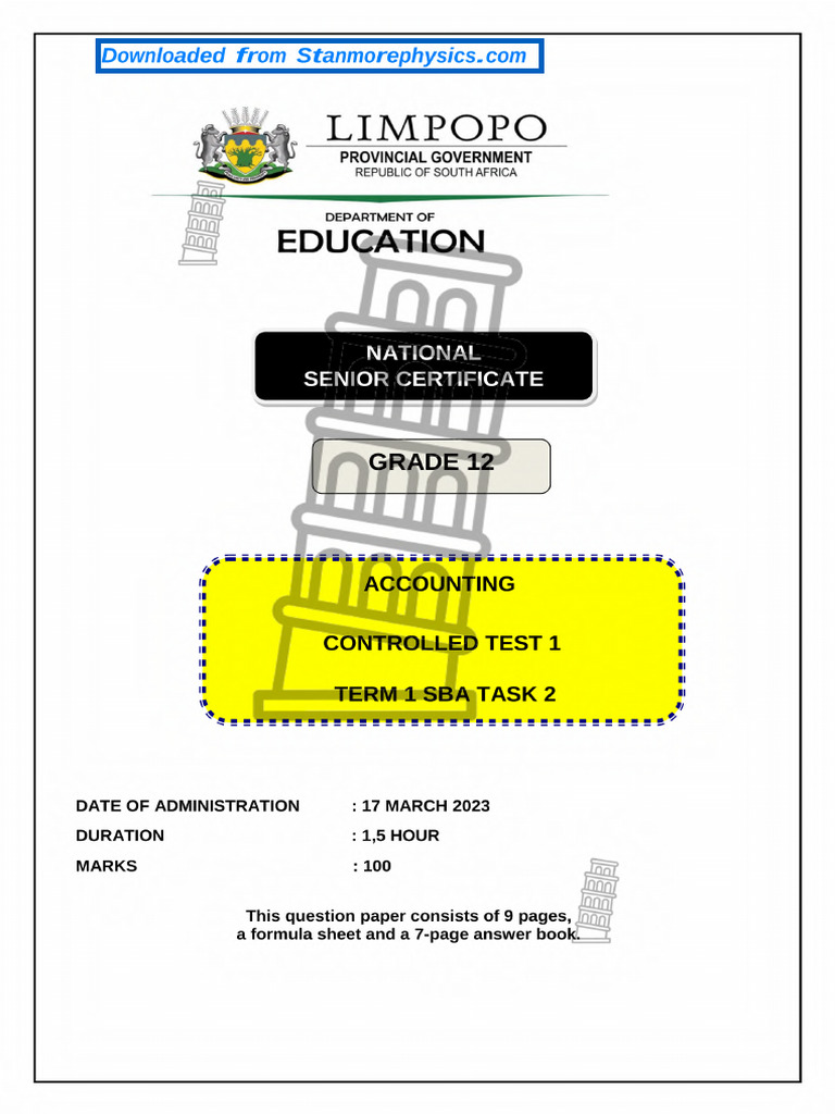 Accounting Grade 12 | PDF