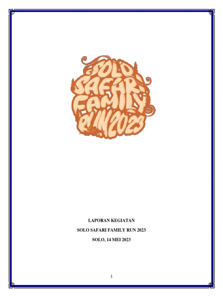 Laporan Solo Safari Family Run 2023 | PDF | Bisnis
