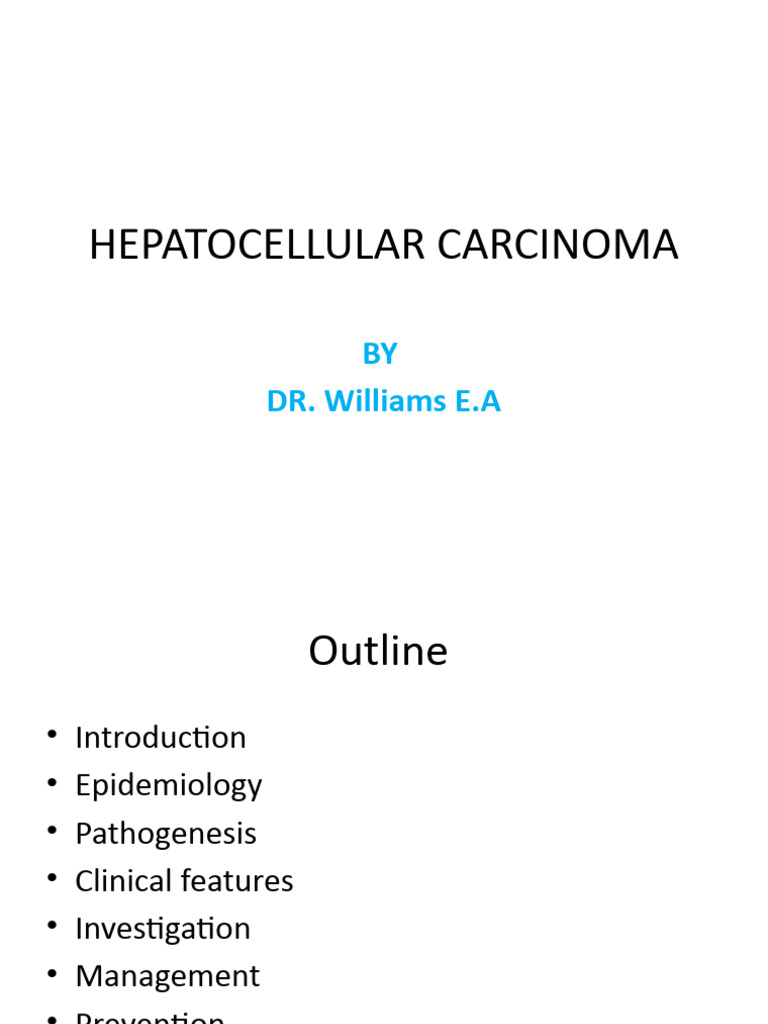 Clinical Features of Hepatocellular Carcinoma | PDF | Liver | Abdomen