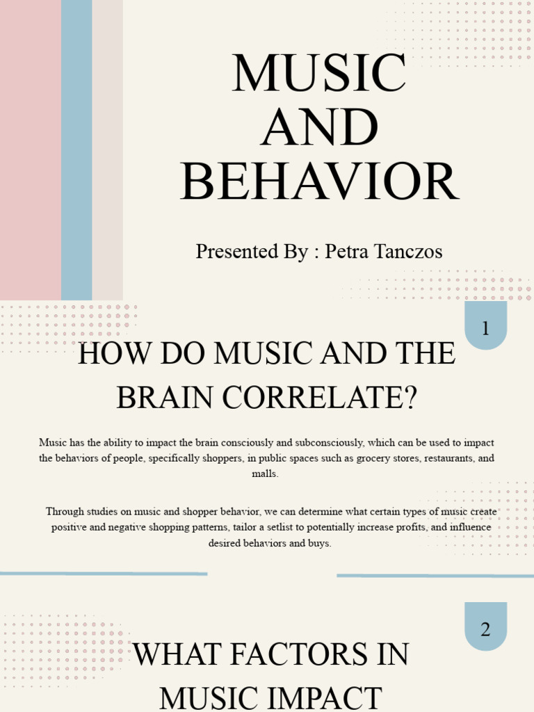 Music & Behavior Powerpoint | PDF | Behavior | Tempo