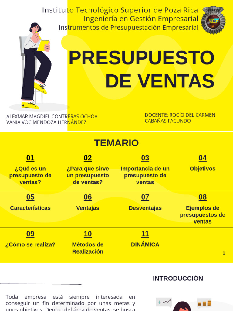 Exposición Presupuesto de Ventas | PDF | Presupuesto | Planificación