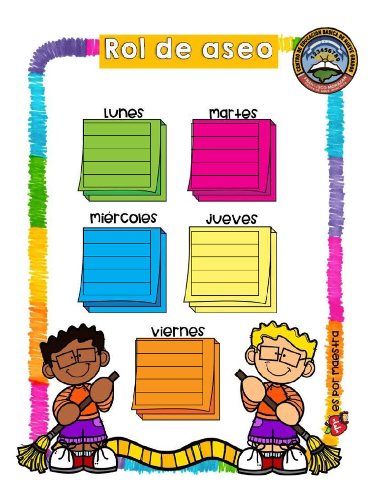 Rol de Aseo y Merienda | PDF