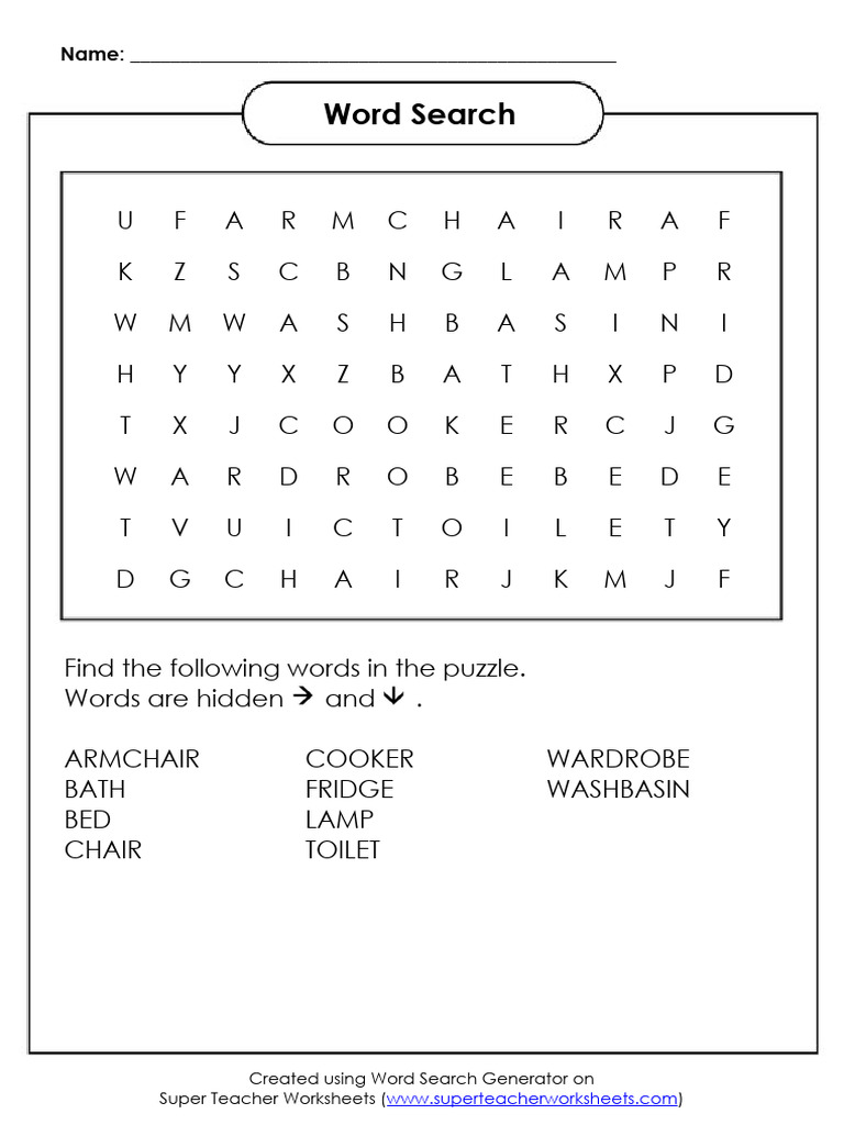 Super Teacher Worksheets Word Search | PDF | Word Search | Puzzles