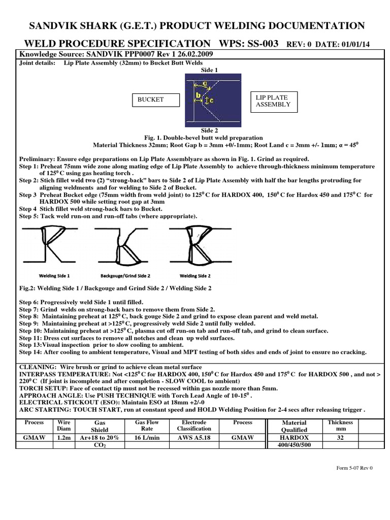 Wps Ss 003 r0 - ss003 Cast Corner 32mm | PDF | Welding | Construction