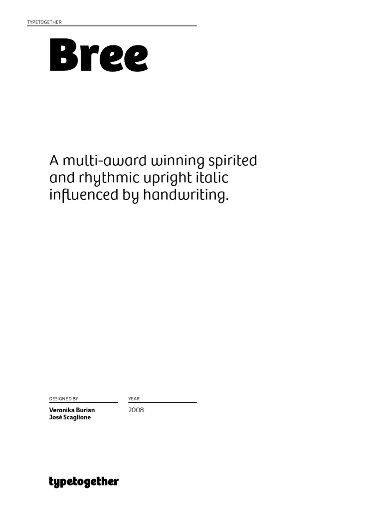 Bree Font Family Overview | PDF | Typefaces | Typography