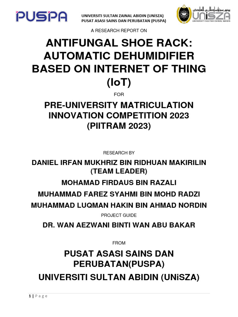 Antifungal Shoe Rack Full Report | PDF