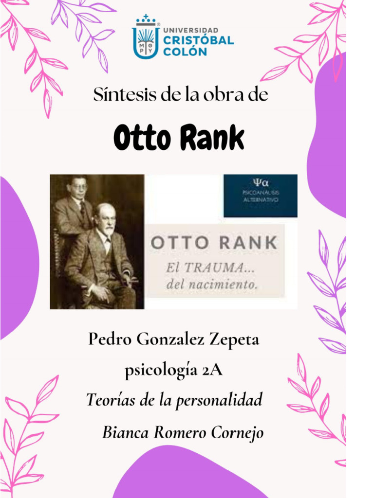 Otto Rank | PDF