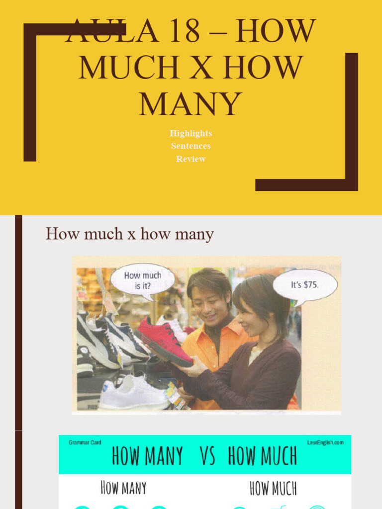 How Much X How Many (English Lesson) | PDF | Noun | Plural