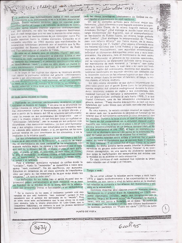 Pablo Vila, Rock Nacional, Musica Argentina Contemporanea | PDF