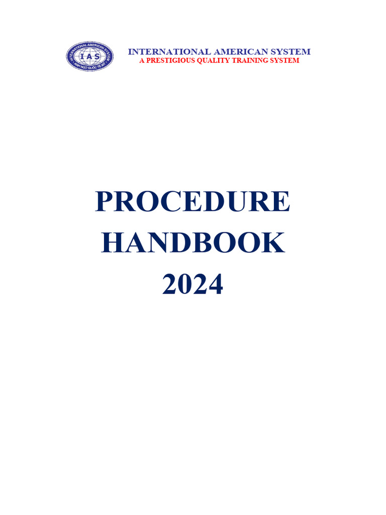 PROCEDURE HANDBOOK 2024 | PDF | Reading Comprehension | Behavior ...