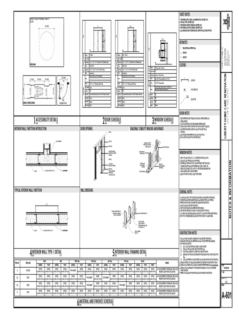 Door Schedule Window Schedule Accessibility Details: Sheet Notes | PDF ...