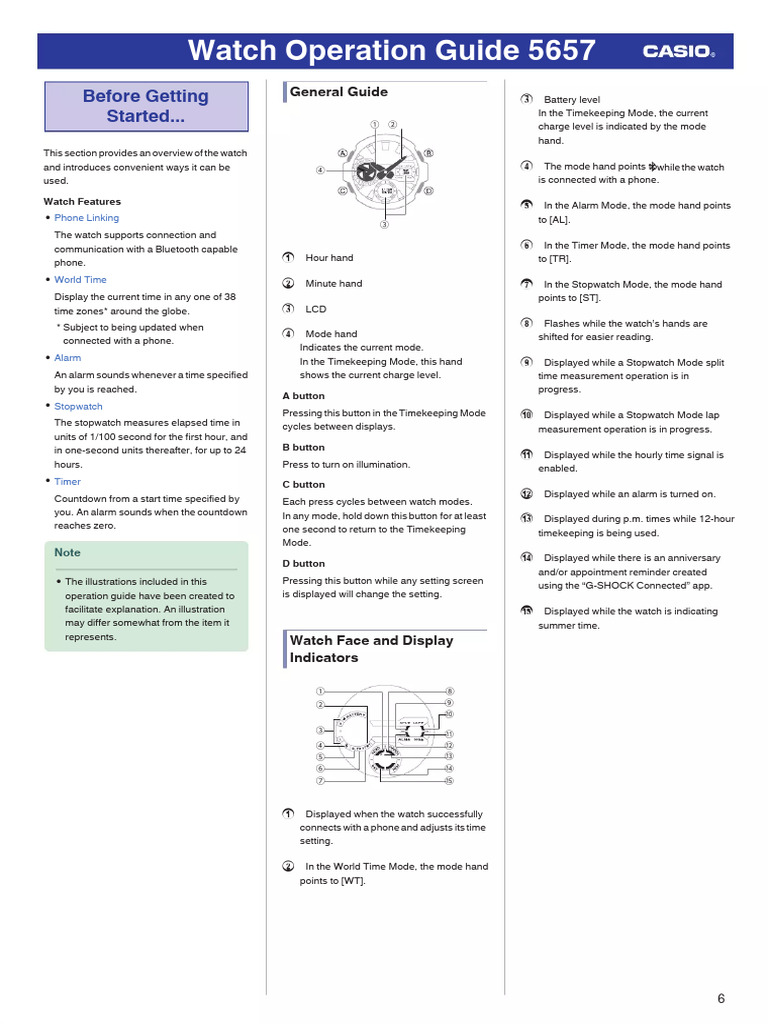 G-SHOCK GST-B400 User Manual | PDF | Watch | Mobile Computers