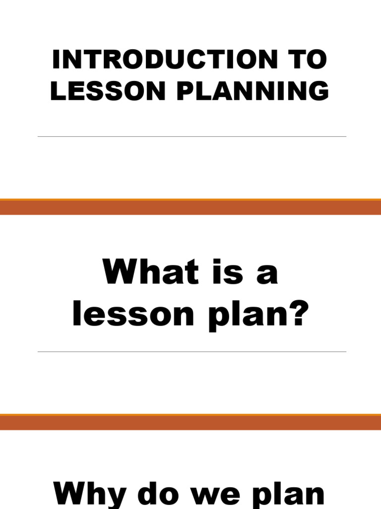 Lesson Planning Pdf Learning Lesson Plan 5585