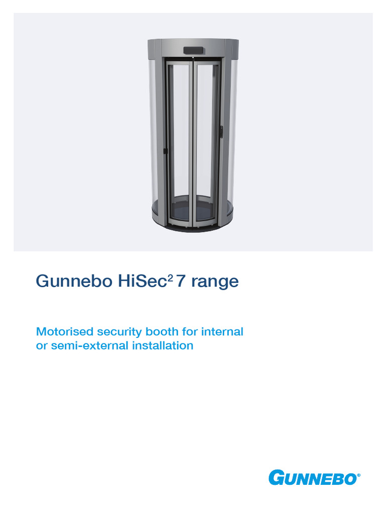 Gunnebo HiSec2 7 range | PDF | Door | Electrical Engineering