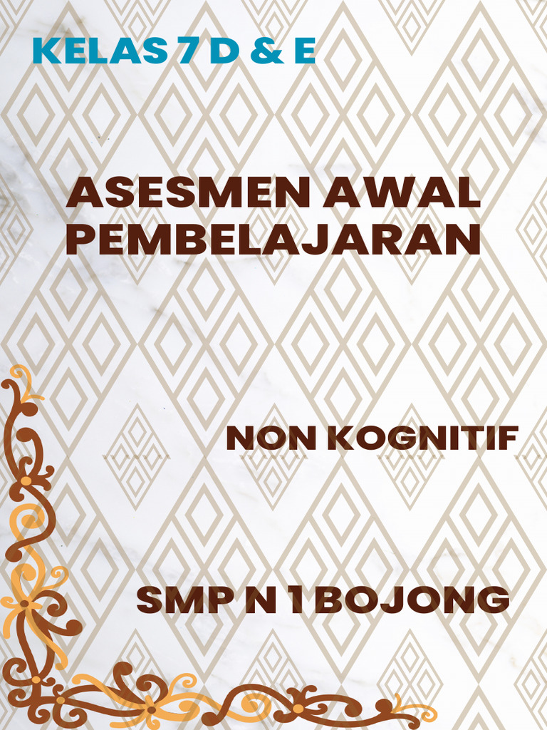 Cover Asesmen Diagnostik Non Kognitif | PDF