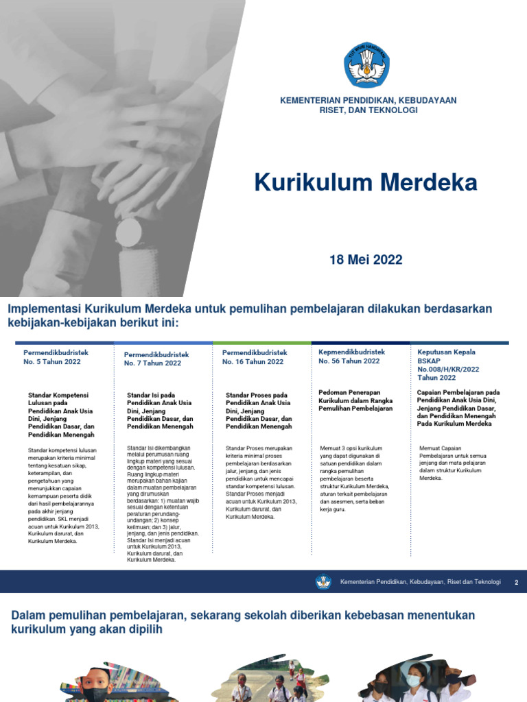 Kebijakan Dan Karakteristik Utama - Kurikulum Merdeka - Rev18052022 | PDF