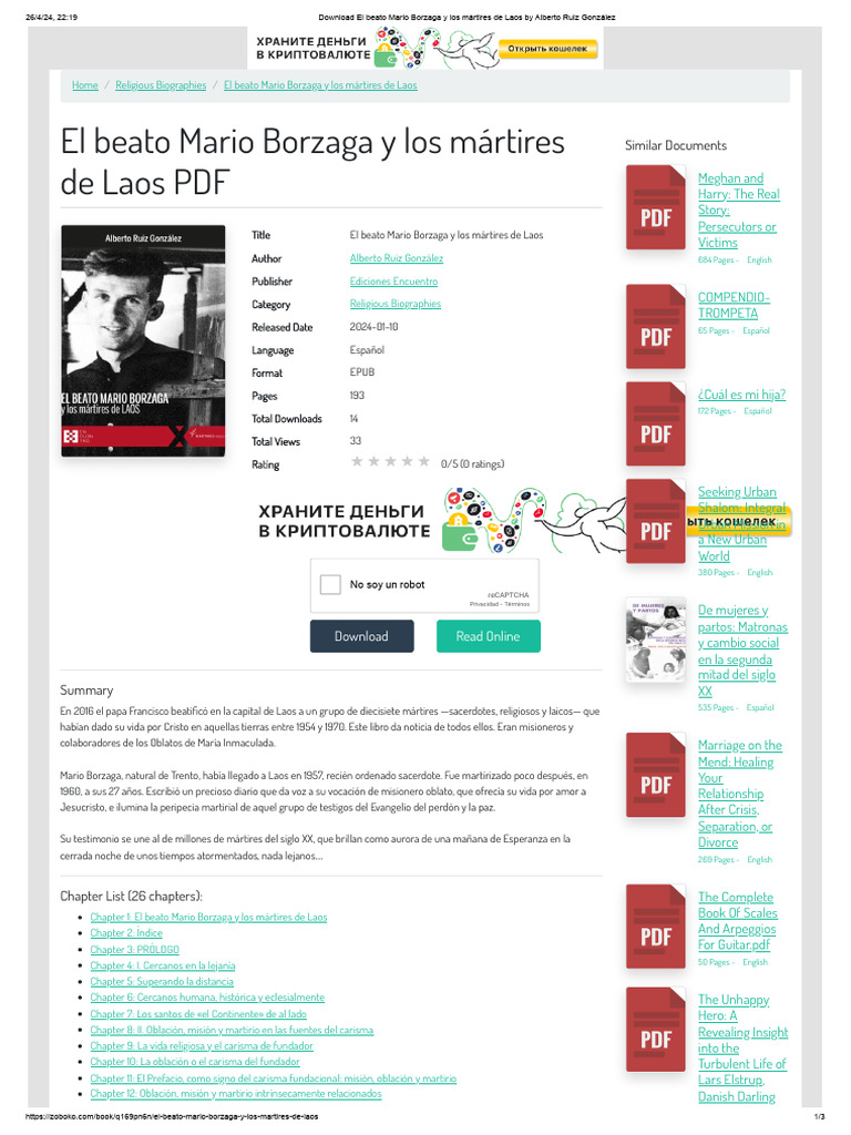 1 El beato Mario Borzaga y los mártires de Laos by Alberto Ruiz ...