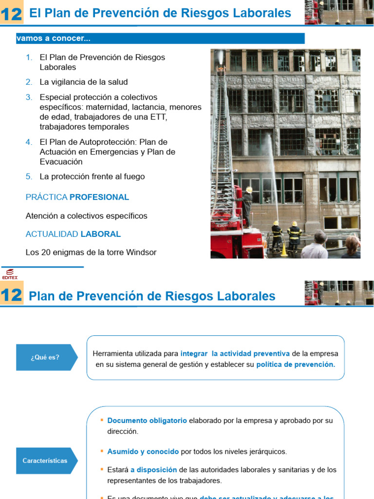 12_El Plan de PRL | PDF | Defensa Civil | Combustión