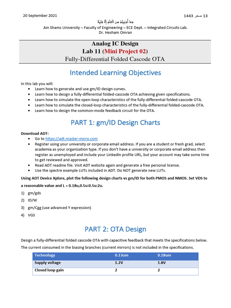 Aic Lab Cadence 11 Folded v02 | PDF | Amplifier | Electrical Network