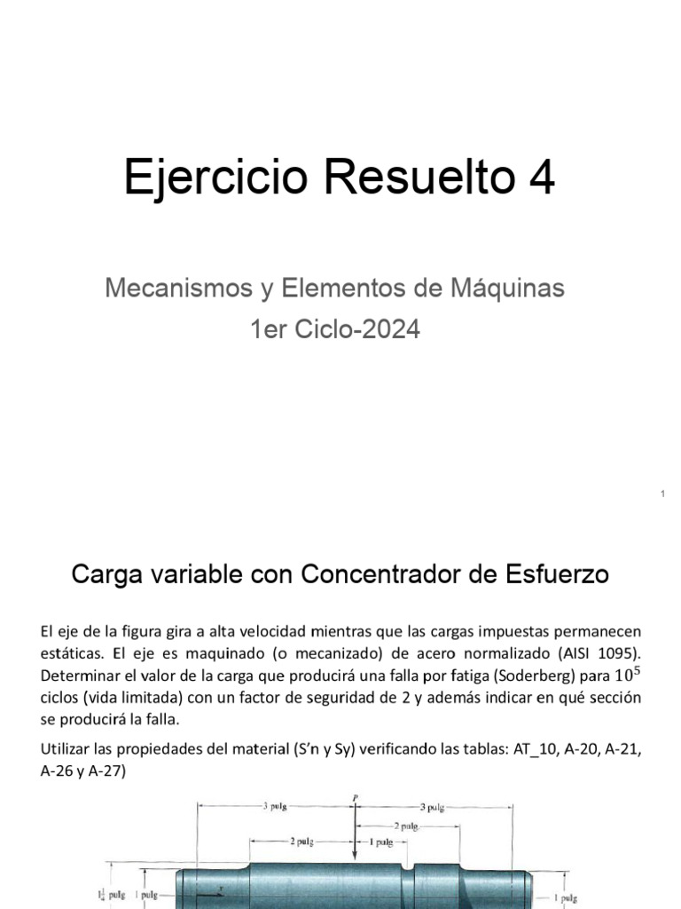 Aula 4_MecElemMaq_Ejercicio Resuelto 4 | PDF