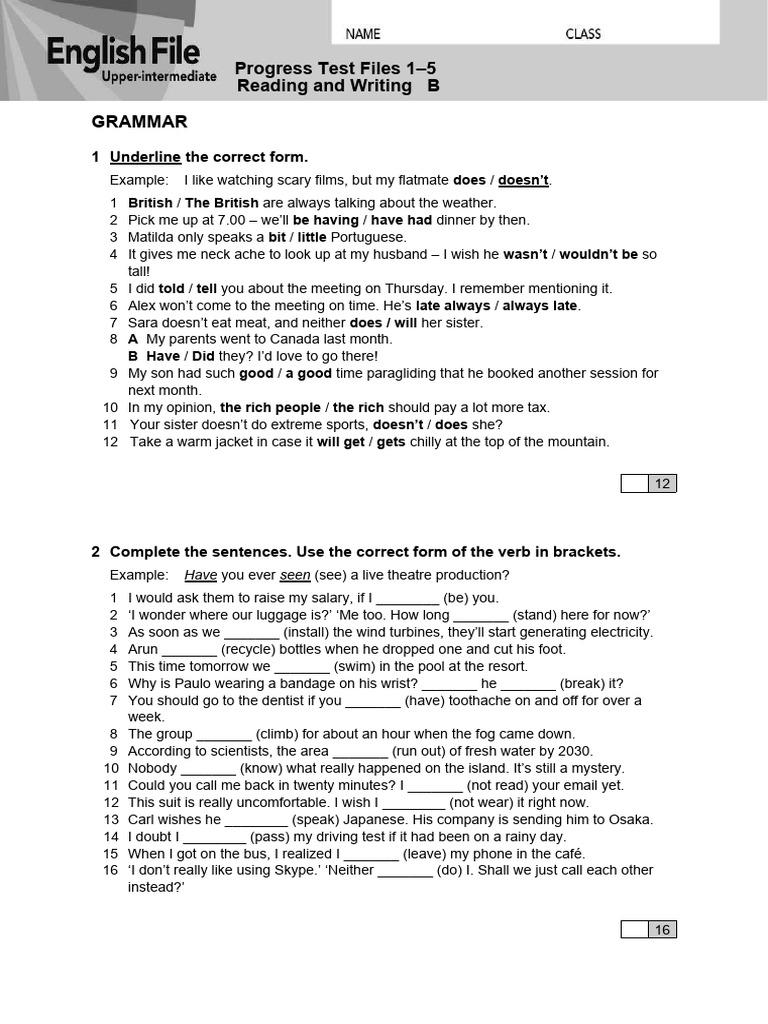 EF4e Uppint Progress 1 5b | PDF