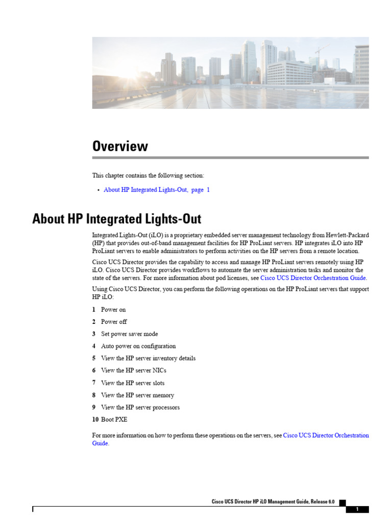 B Cisco Ucs Director Hp Ilo Management Guide 60 Chapter 010 Pdf