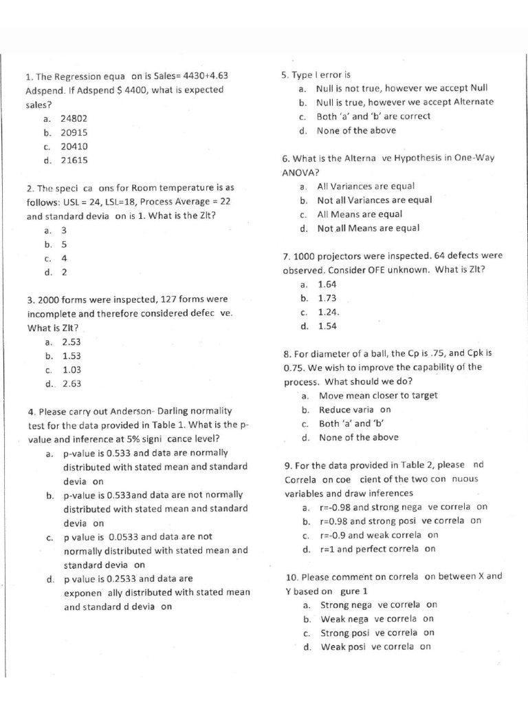 Sample Question Paper GB | PDF