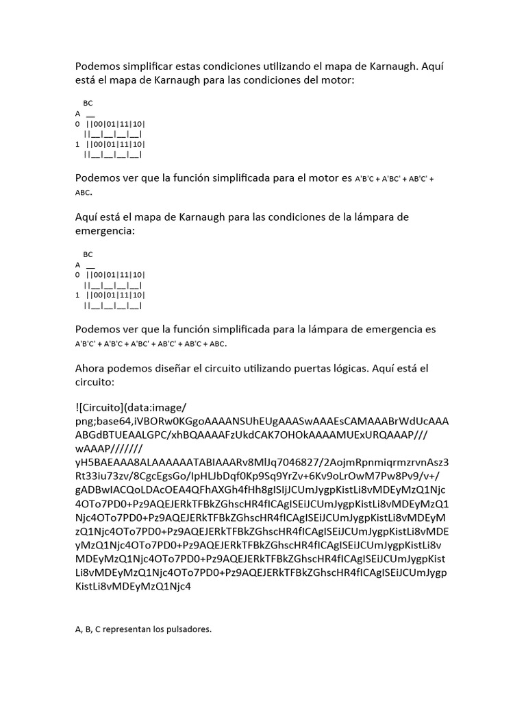 Podemos Simplificar Estas Condiciones Utilizando El Mapa de Karnaugh | PDF | Ingeniería Informática