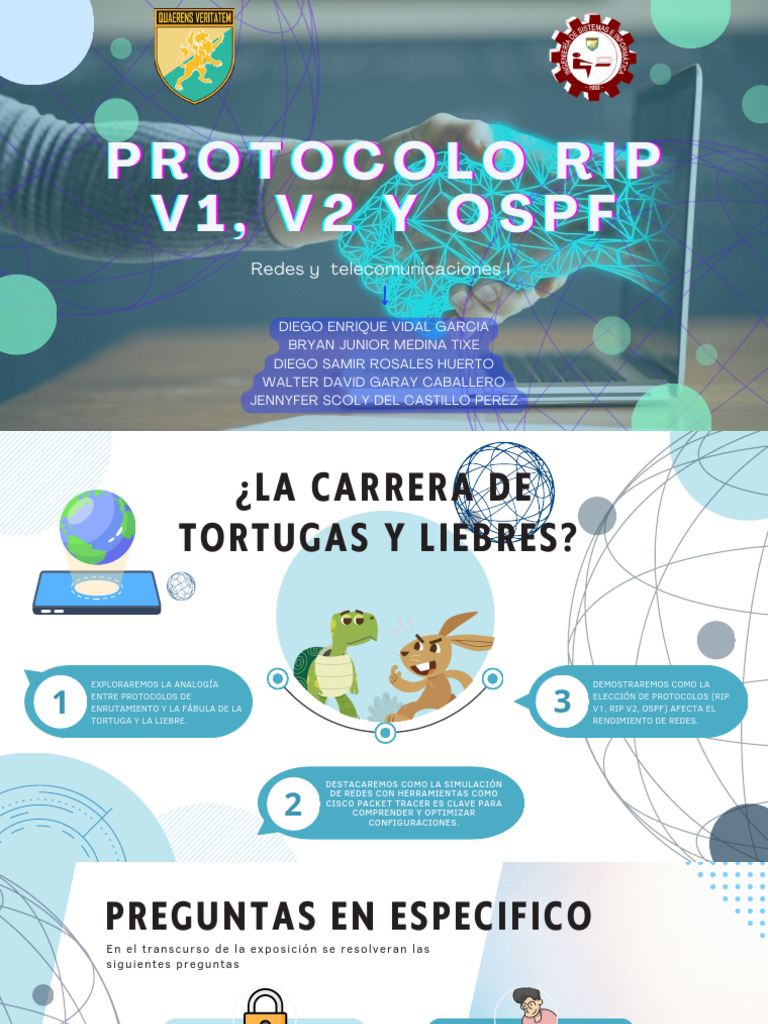 Presentación - RIP V1, RIP V2, OSPF V1 Y OSPF V2 | Descargar gratis PDF | Enrutador (Computación ...