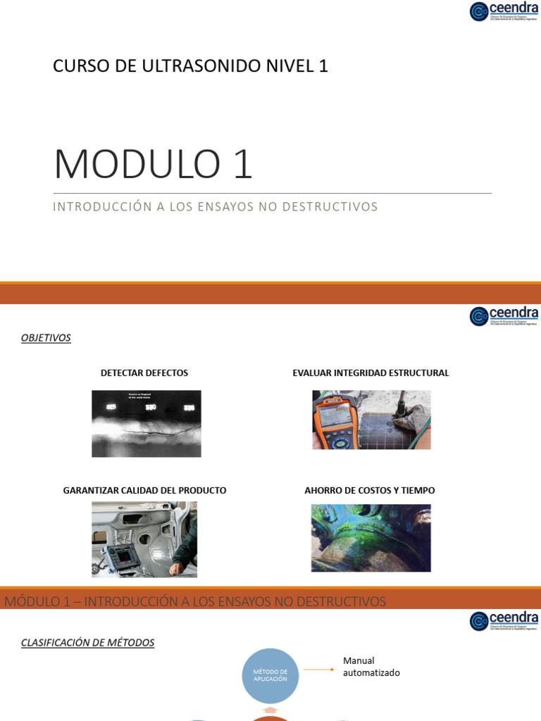 Ultrasonido Nivel 1 - Módulo 1 - Introducción A Los END | PDF | Pruebas ...