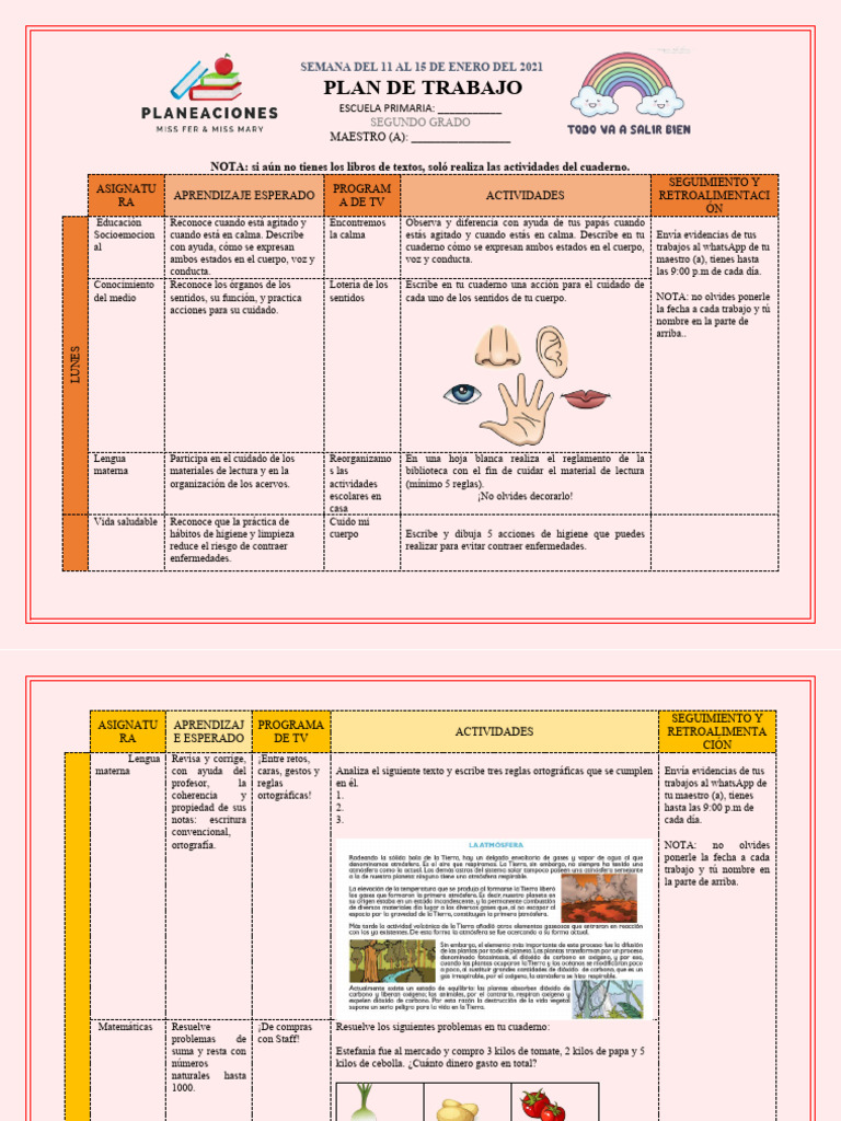 Planeacion segundo Grado | PDF