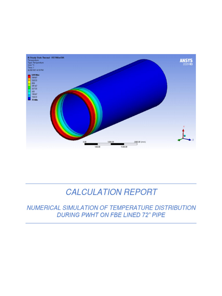 Simulation of Temperature During PWHT On FBE Lined | PDF | Pipe (Fluid ...