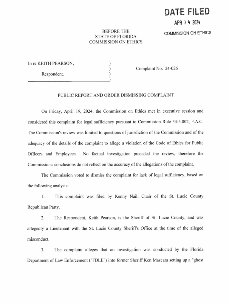 Public Report and Order Dismissing Complaint | PDF Public Report and Order Dismissing Complaint | PDF