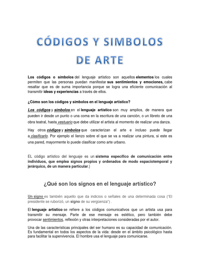 Los Códigos o Símbolos | PDF | Comunicación | Bailes