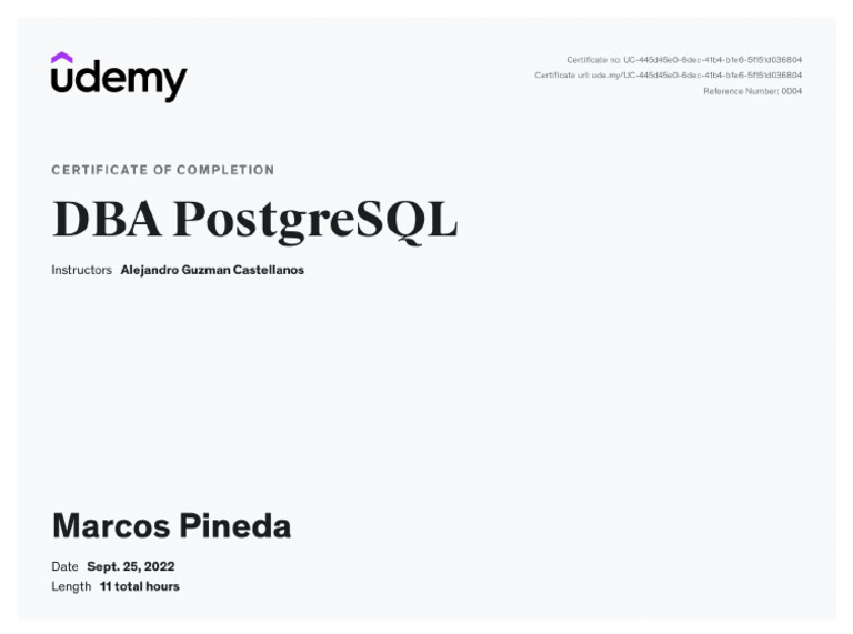 Postgresql Adm Certificate | PDF