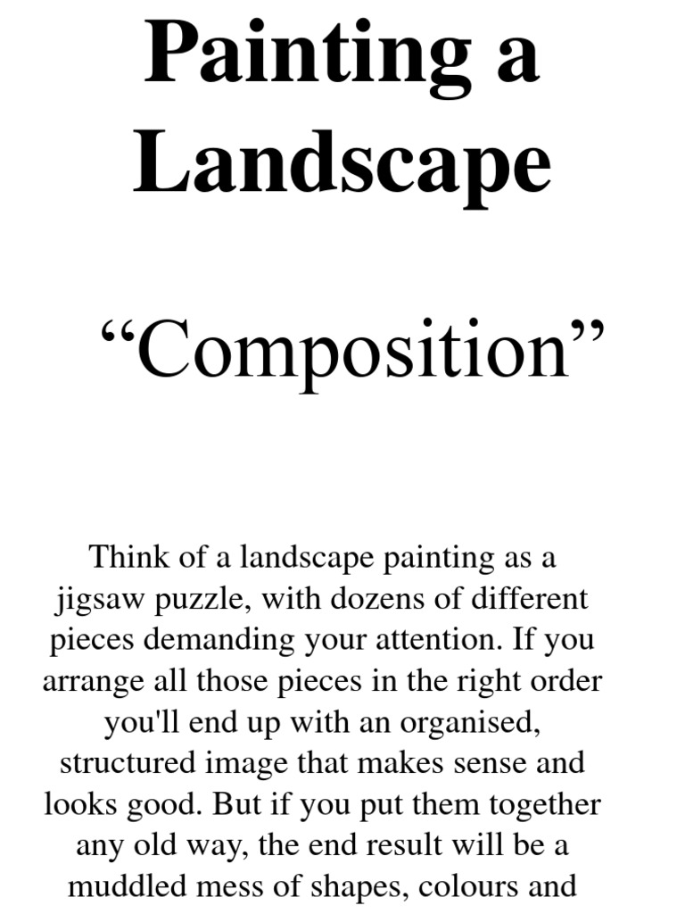 Landscape Painting Composition Guide | PDF