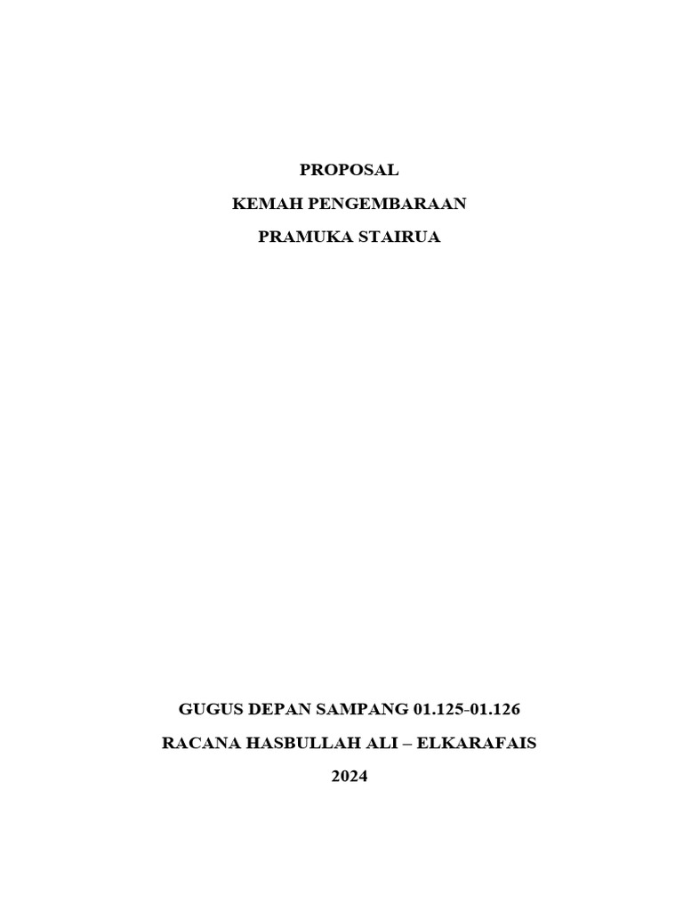 Proposal | PDF | Perjalanan