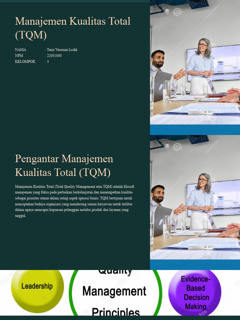Manajemen Kualitas Total TQM | PDF