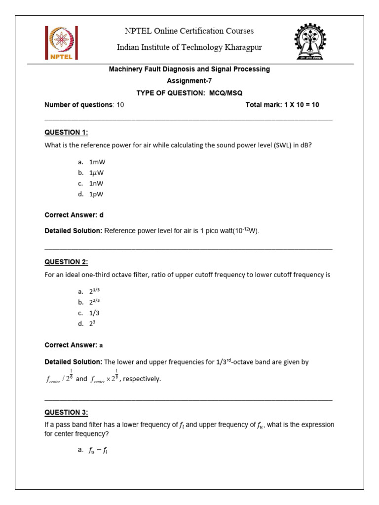 Assignment 7 2024 | Download Free PDF | Acoustics | Telecommunications Engineering