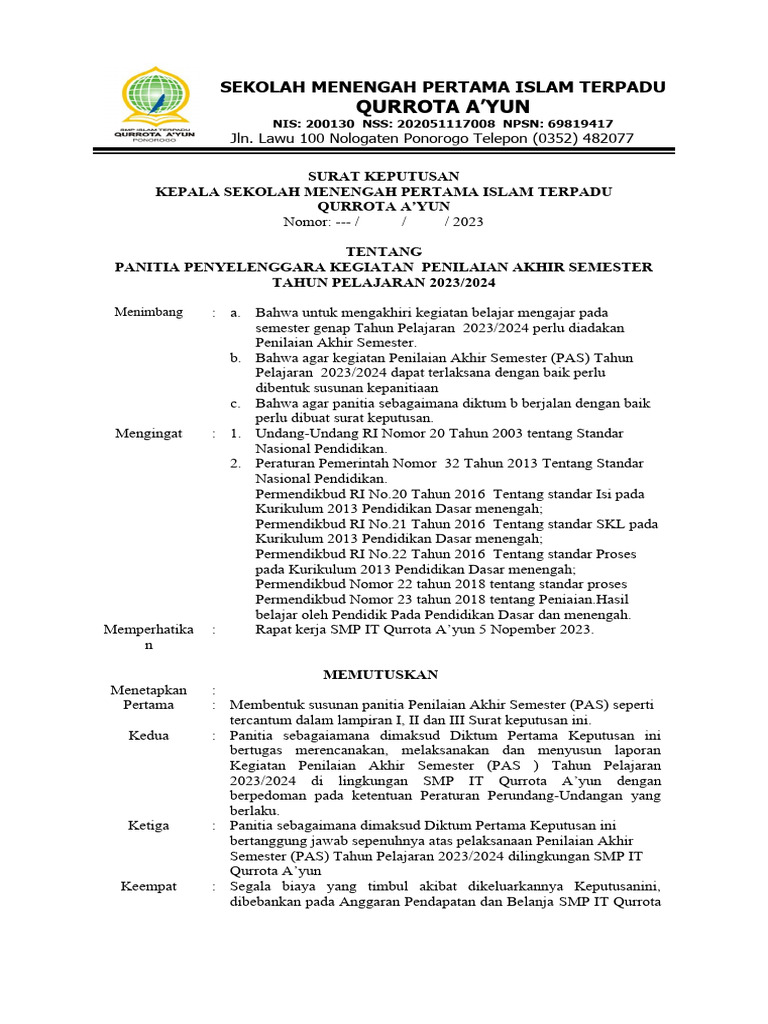 SK Pas 2023-2024 | PDF